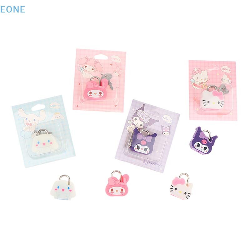 EONE Kawaii Sanrio Small Padlock With Key Anime Hello Kitty Kuromi My ...