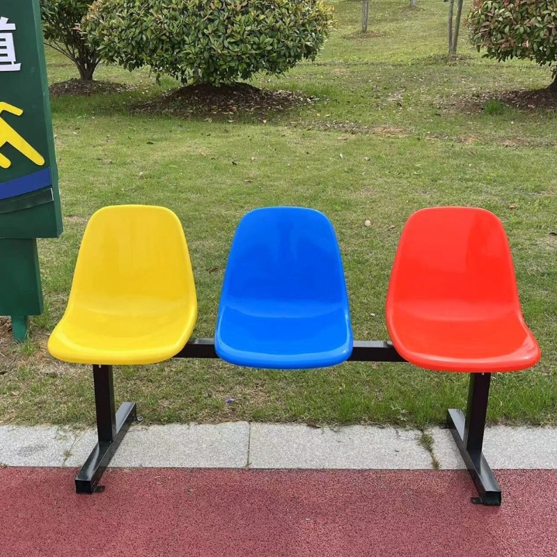 Indoor and Outdoor Three Four-Seat Plastic Row Chair Row Rest Seat Park ...