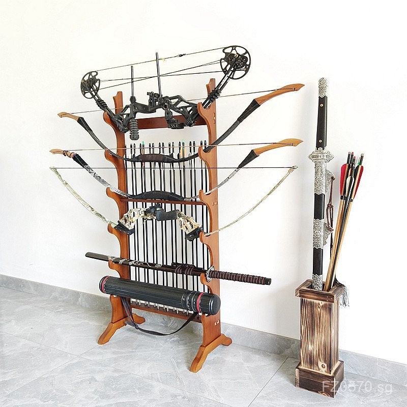 Traditional Bow Sword Stand Arrow Rack Compound Bow Stand Anime Bow ...