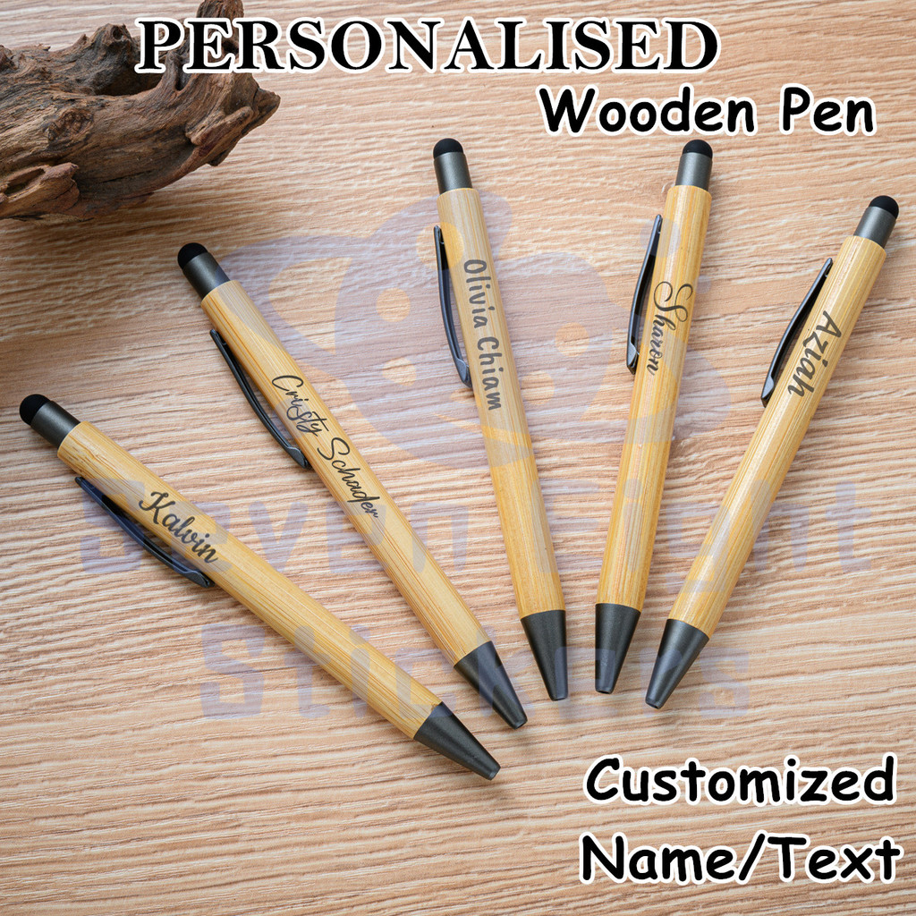 Personalised Custom Eco-Friendly Wooden Ballpoint Pen | Name Engraving ...
