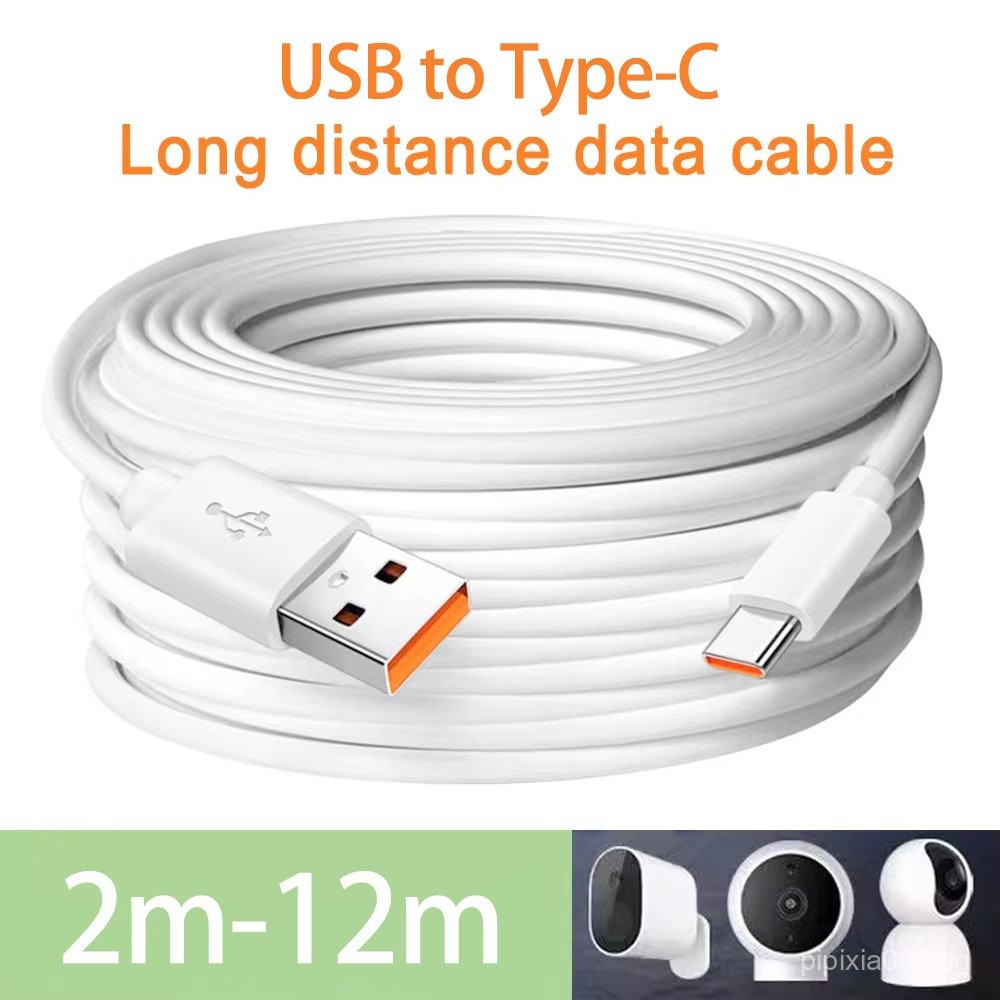 3M-12M type-c USB Extra Long Cable Power Cable for Xiaomi Camera ...