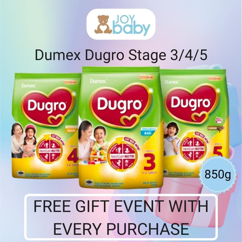 [BUNDLE DEAL] Dumex Dugro Milk Formula (Stage 3/4/5)(850g) | Shopee ...