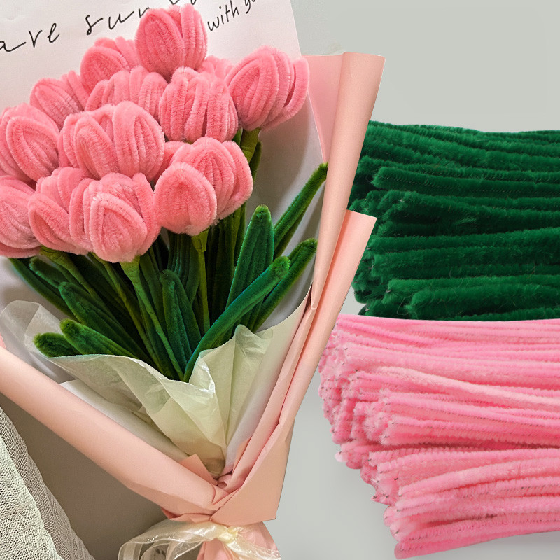 100 pcs Twist Bar Chenille Stems anvil Wire craft Pipe Toys DIY Strips ...