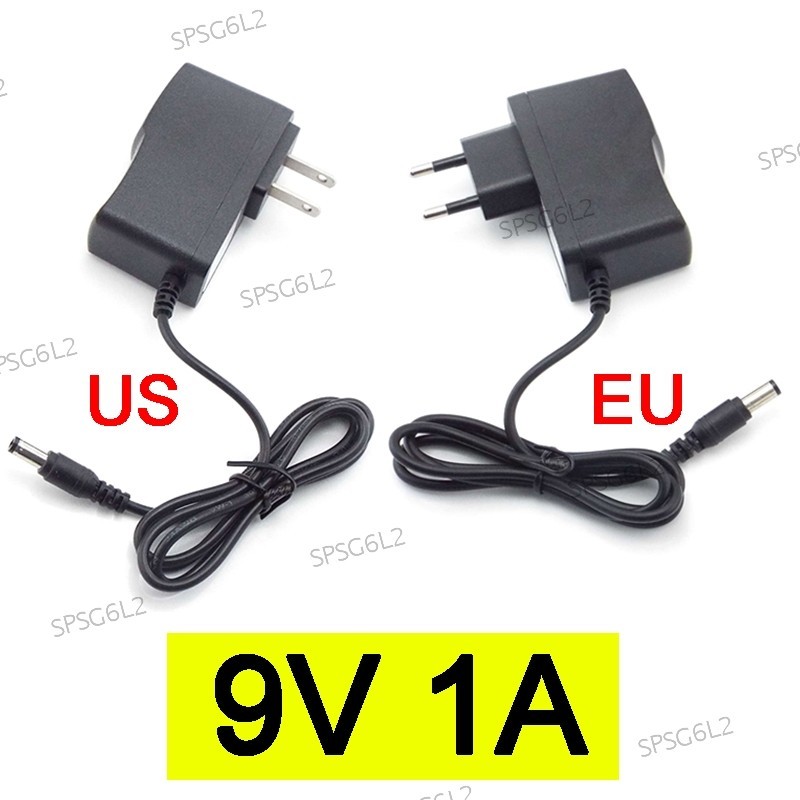 9V 1A 1000ma AC 100V-240V DC 9 volt Power supply Adapter Converter ...