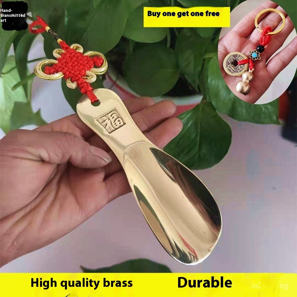 Pure Copper Shoe Horn Shoe Lifter Shoe Helper Short Shoe Puller Shoe ...