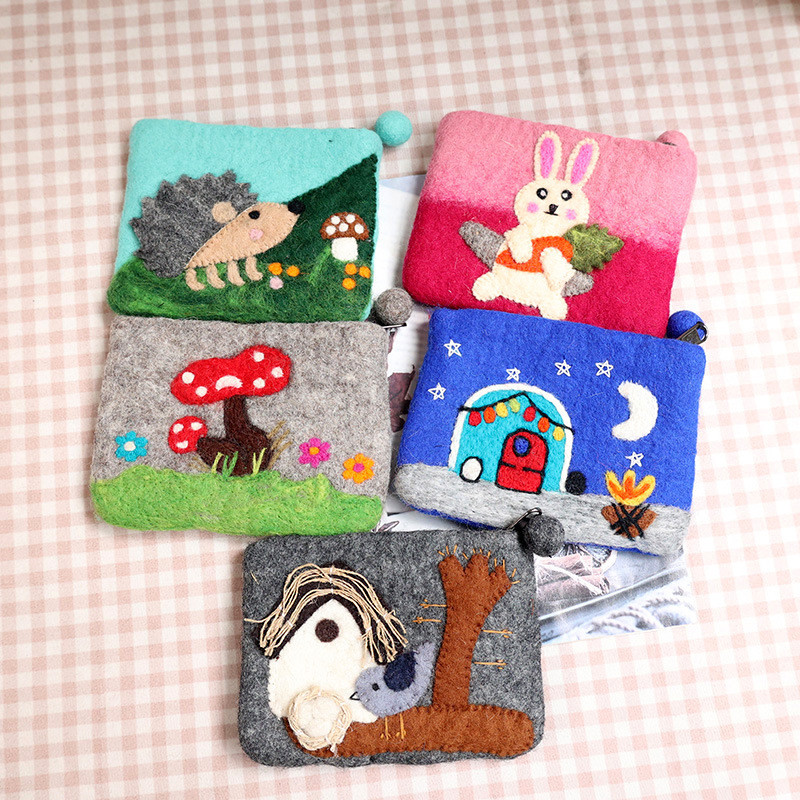 Cute card holder wallet coin purse women key pouch zipper card holder ...