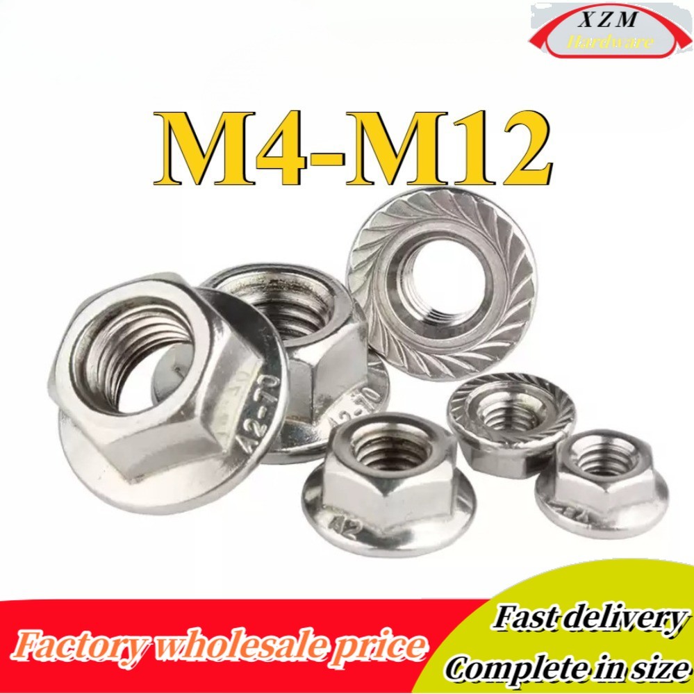 304 Stainless Steel Reverse Thread Flange Nut M4/M5/M6/M8/M10/M12 (XZM ...