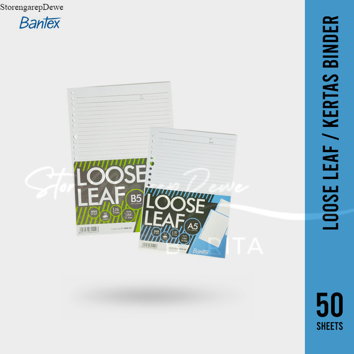 Bantex LOOSE LEAF 50 Sheets 80 GSM/BINDER Paper 50 Sheets | Shopee ...