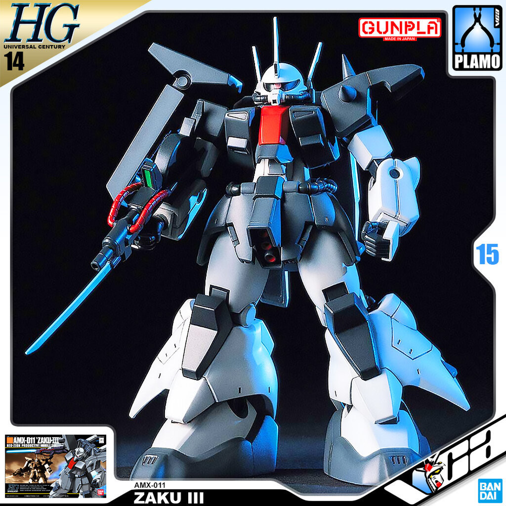 VCA BANDAI GUNPLA HIGH GRADE UNIVERSAL CENTURY HGUC HG 1/144 AMX-011 ZAKU III Assemble Robot ...