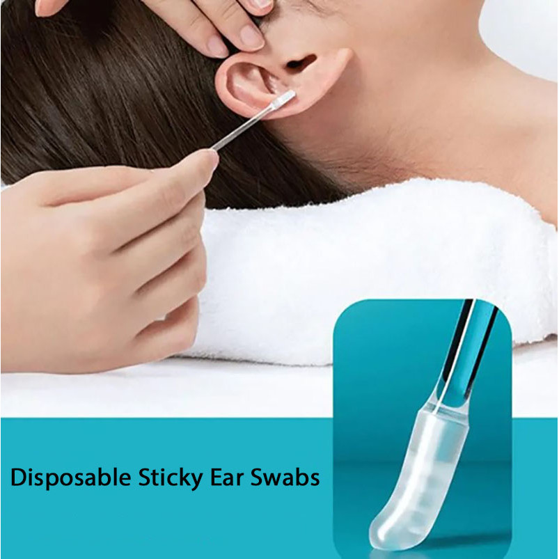 🌟Disposable Sticky Ear Swabs🌟Ear Cleaner Soft Silicone Ear Wax Removal ...
