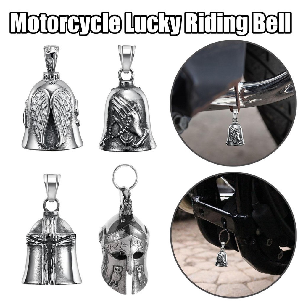 Riding Bell Motorcycle Good Luck Bell Praying Hand Guardian Lucky Bell ...