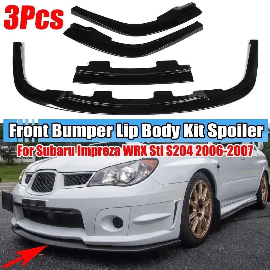 S204 Car Front Bumper Spoiler Lip Chin Splitter For Subaru Impreza WRX ...