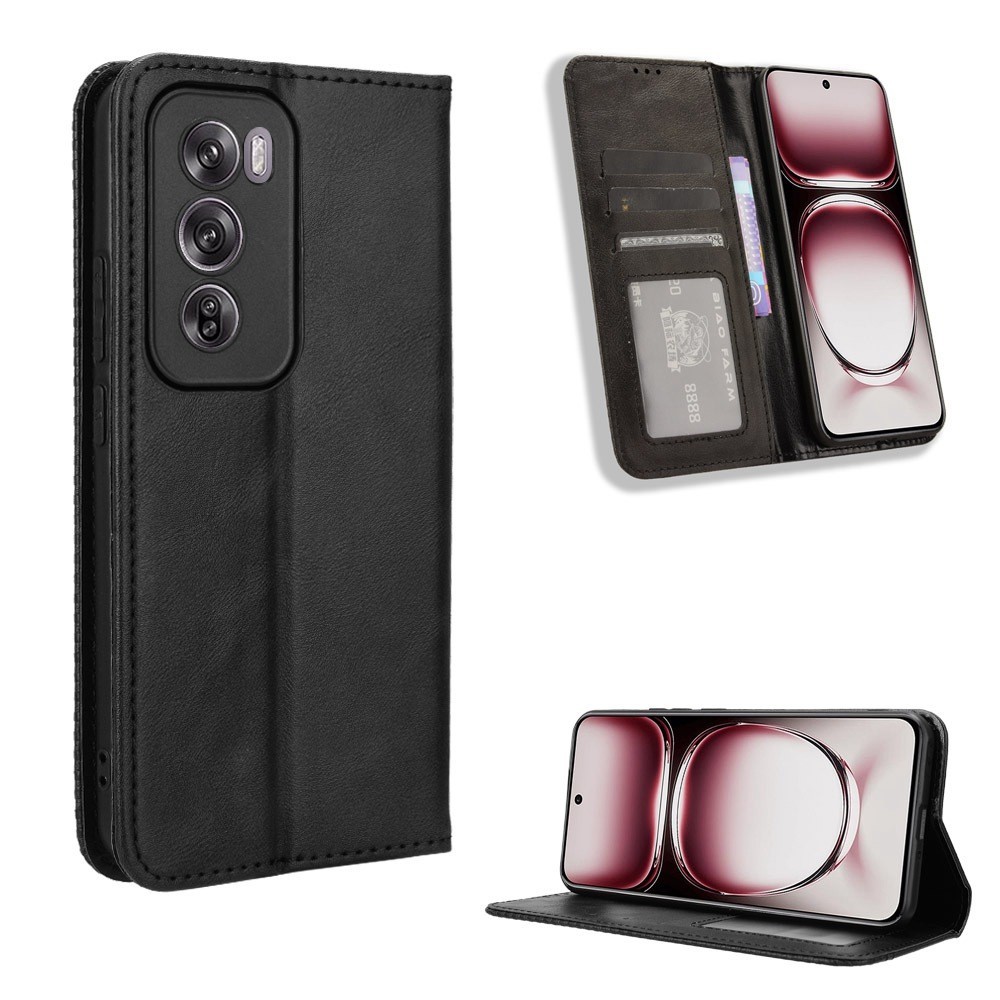 Casing Oppo Reno 12 Pro 5G Vintage Flip Cover Reno12 5G Magnetic ...