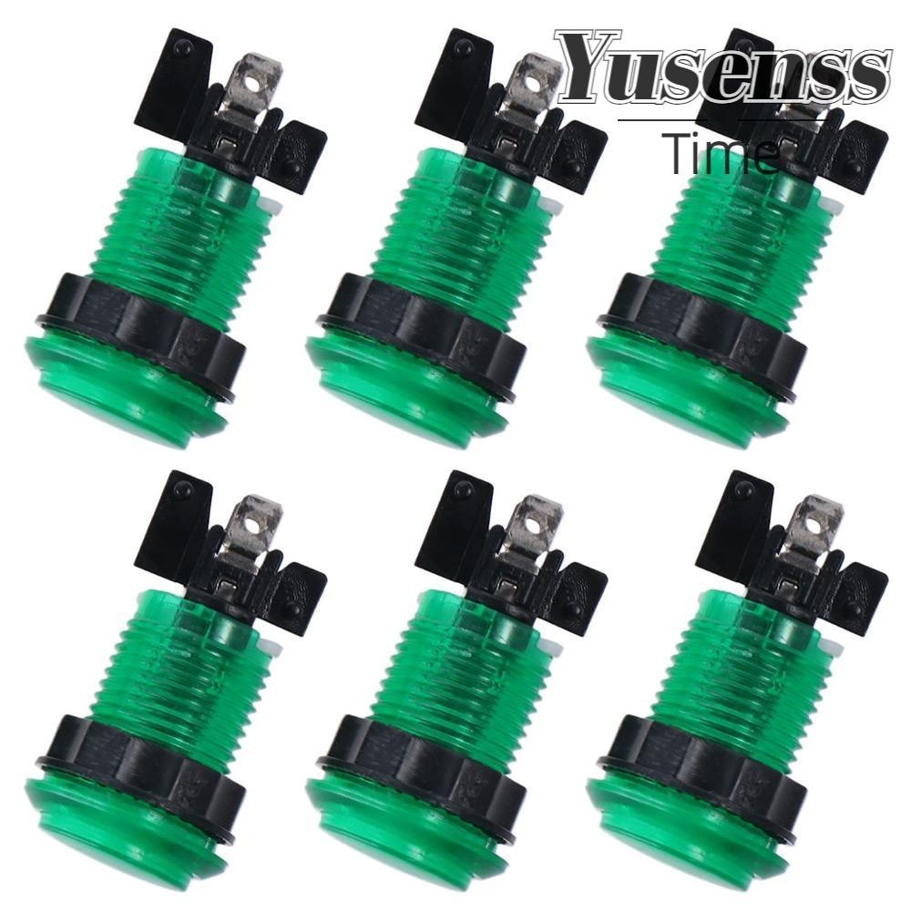 YUSENSS 6pcs Push Button Switch, 33mm LED Illuminated Game Push Button, Practical 12V Micro ...