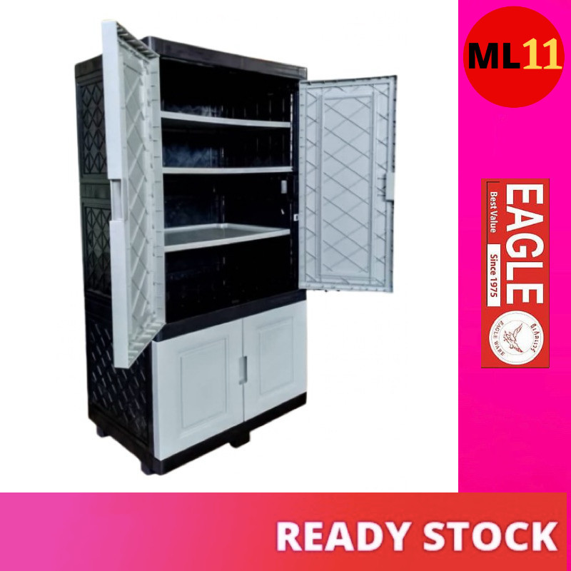 EAGLE DIY Plastic Cabinet Almari Baju Almari Plastik Serbaguna Storage ...