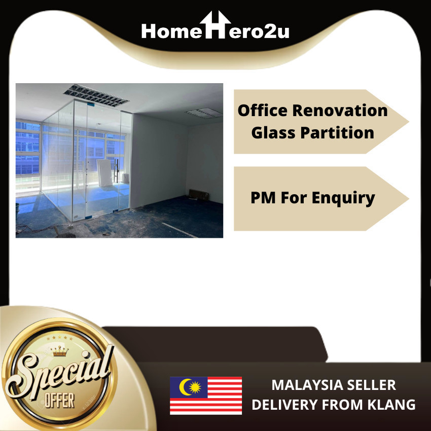 OFFICE RENOVATION - Office Glass Partition Roomwith Glass Door - For ...
