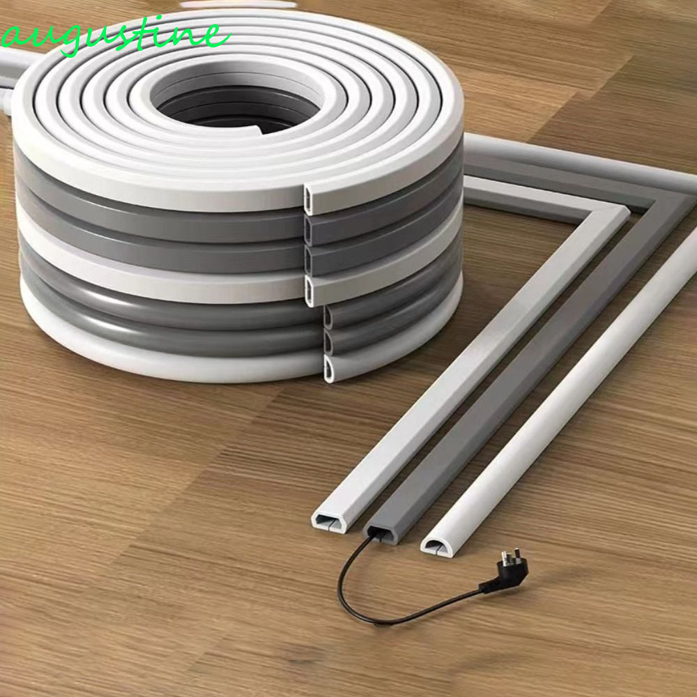 AUGUSTINE Wall Cord Cover Sleeve Cable Concealer Household Cable Sleeves Soft Rubber Trunking Waterproof Protector Soft Pvc Wire Hiders Wire Self adhesive Wires Shopee Singapore