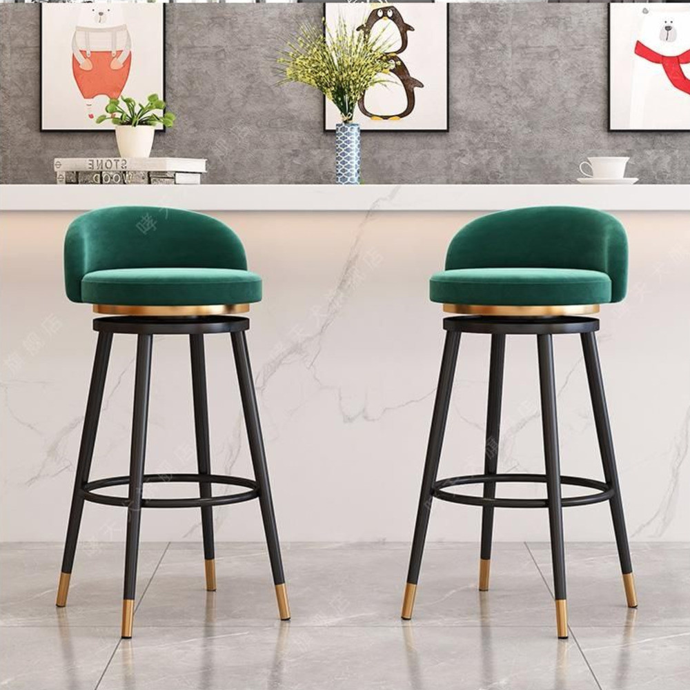 Bar Stool Swivel Modern Simple Household Backrest Bar Stool High Stools ...
