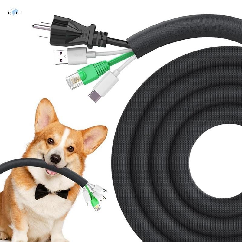 Cord Protector Sleeve for Household Pets, 10ft Dog and Cat , 1/2inch ...
