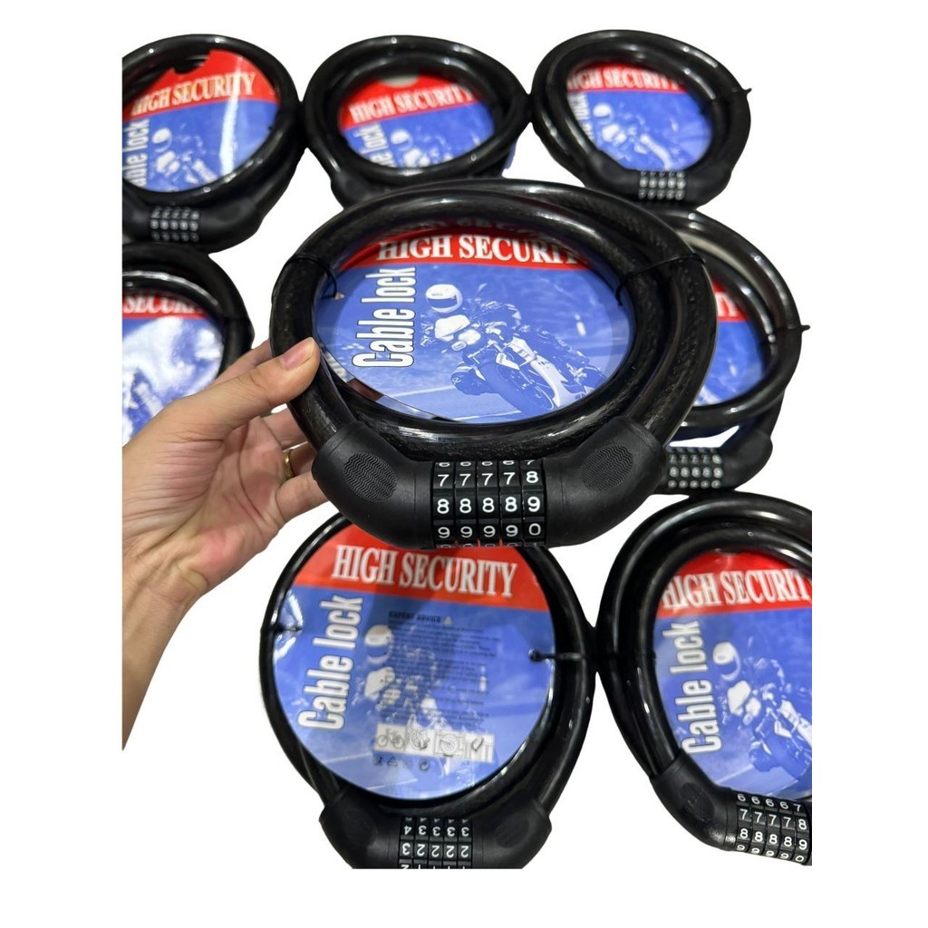 Car Wire Lock, Wire Lock 5 Number Anti-Theft Black Cable Key 22 1 Meter ...