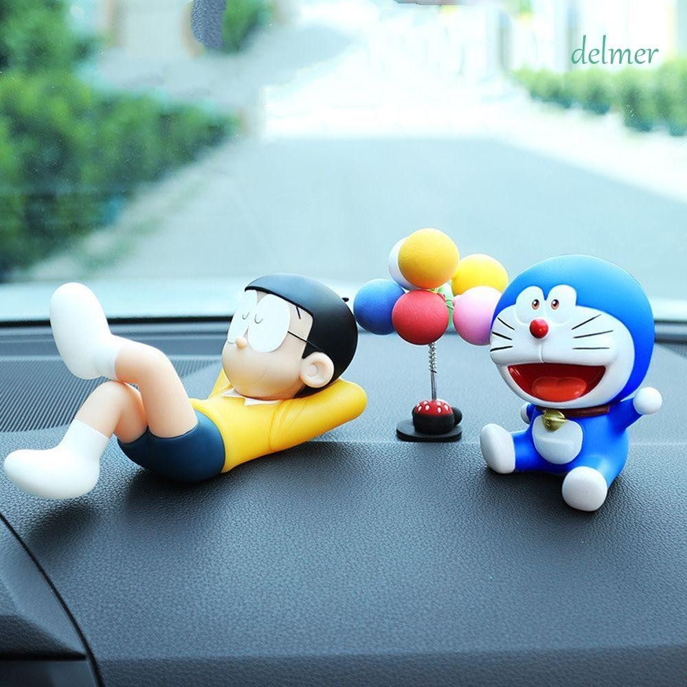 DELMER Doraemon Action Figure Car Interior Display Home Decor Dashboard ...