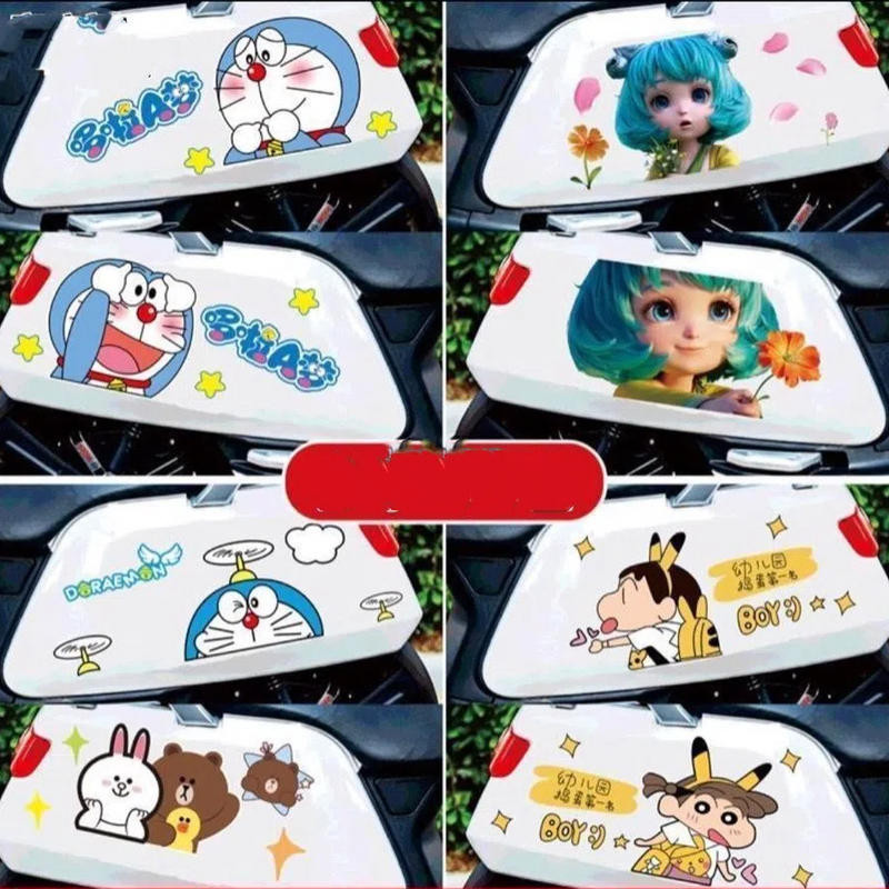 Doraemon Car Sticker, Body Decoration, Cartoon Scratch Cover, Battery ...