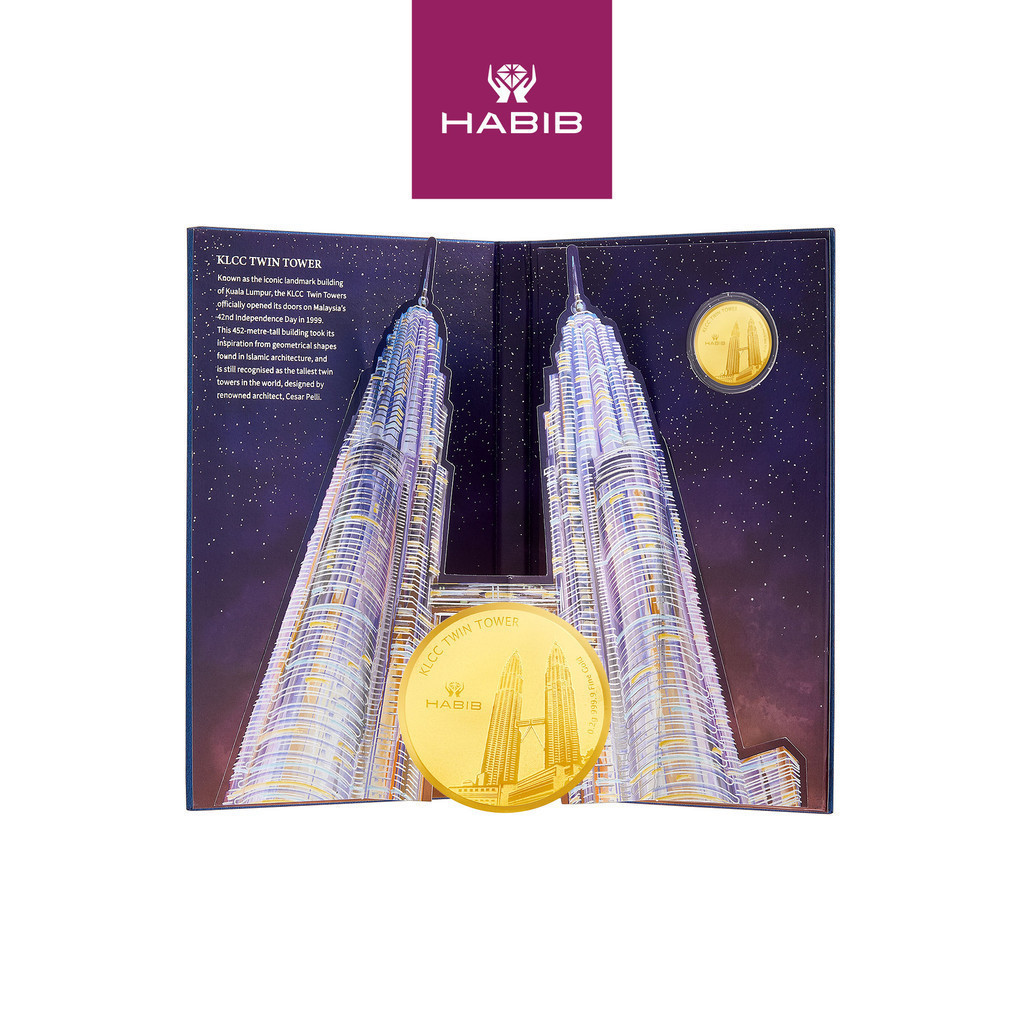 HABIB KLCC Twin Tower | 999.9 Gold Wafer Coin (0.20g) | Shopee Singapore