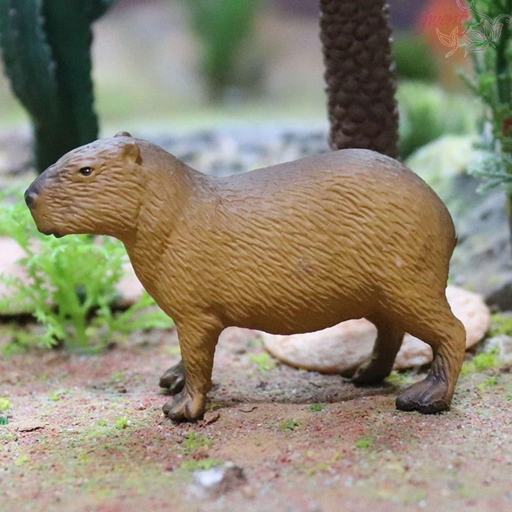 JWENTY Mini Wild Animal Model Realistic Cute Capybara Ornaments ...