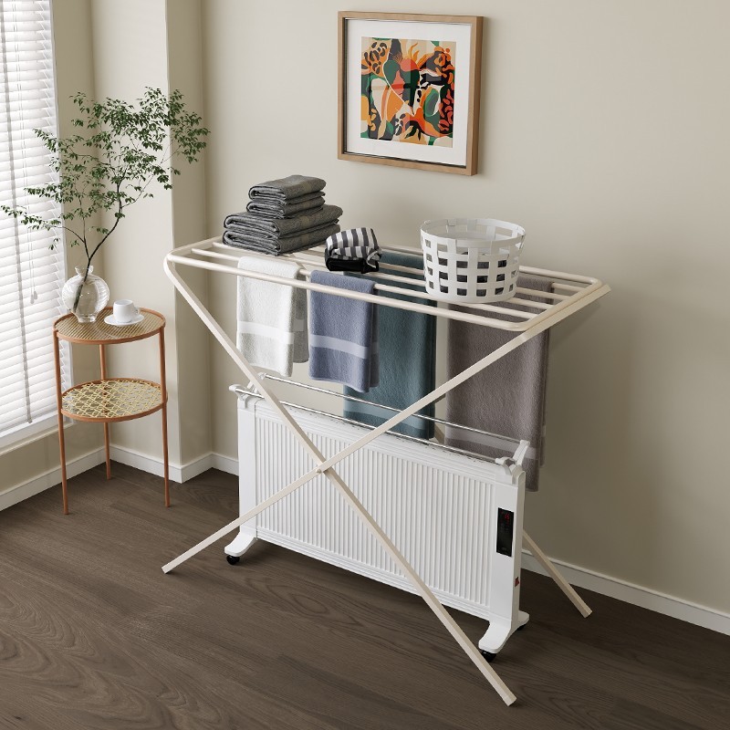 J-K/Electric Heater Clothes Drying Rack Floor-standing Clothes Rack ...