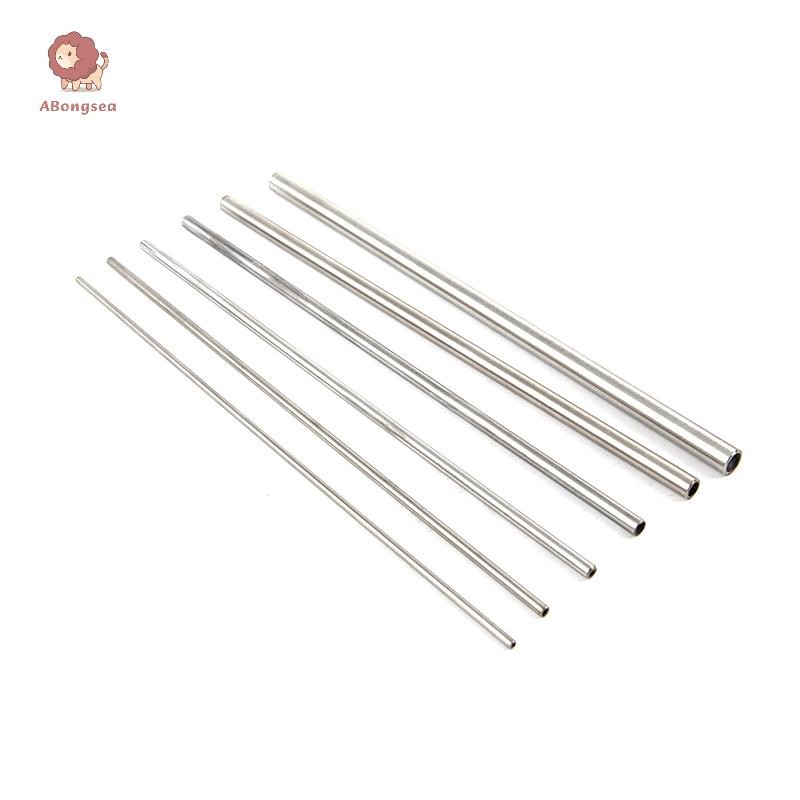 abongsea Silver Round 304 Stainless Steel Capillary Tube Pipe 250mm ...