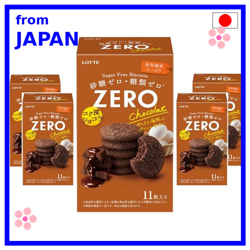 【Direct From Japan】Lotte Zero Sugar-Free Biscuits (Chocolate) 11 pieces ...