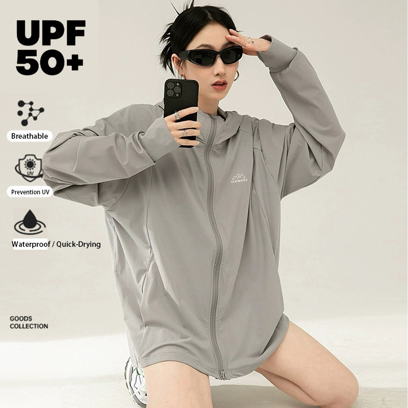 【100% Upf50+】 Summer Waterproof Sunscreen Jackets Women's Hooded Jacket ...