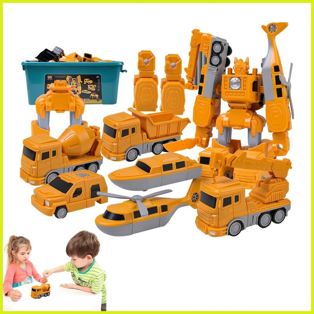 Magnet Car Toy Magnetic Transform Engineering Assembled Car Toy ...