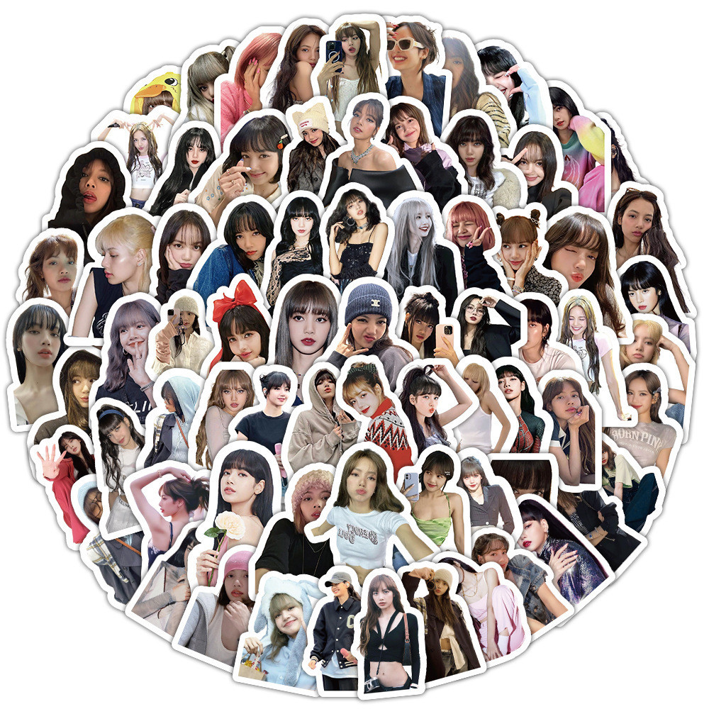 103PCS Cute Korean Idol Lisa BLACKPINK Graffiti Stickers for Helmet ...