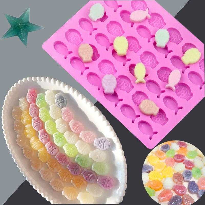 36 Chubby Fish Wax Bottle Sugar Mold Silicone Food Grade Taiyaki Small ...