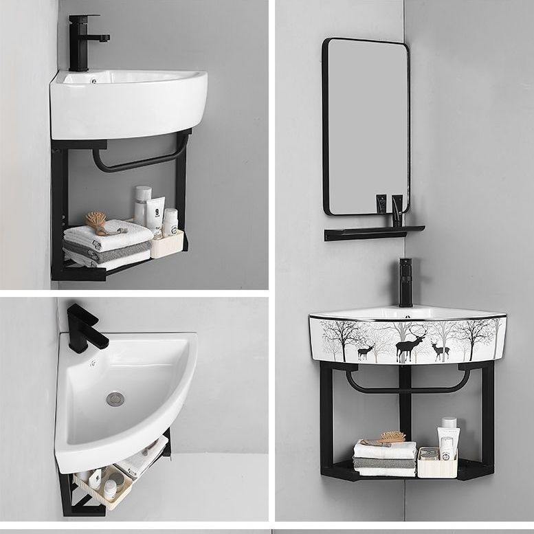 Wall-Mounted Washbasin Household Small Apartment Triangle Wash Basin ...
