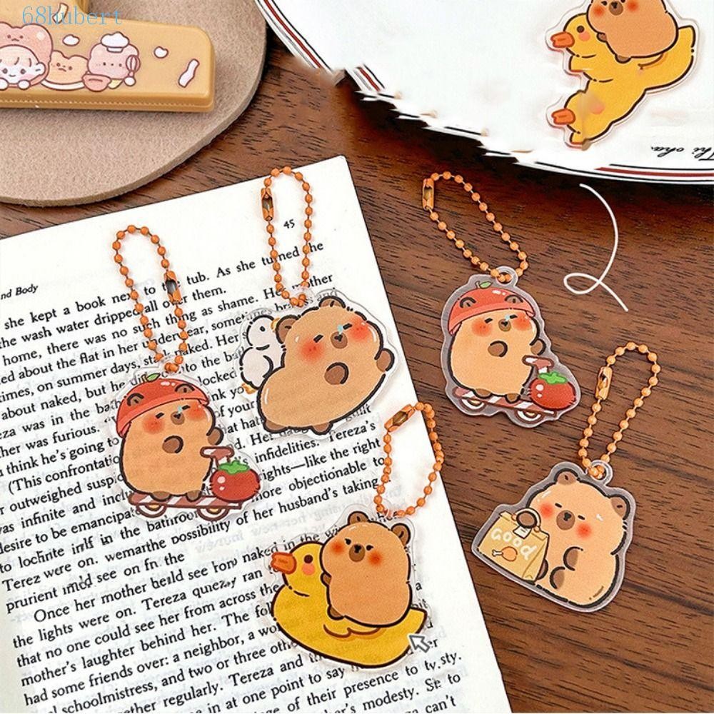 HUBERT Capybara Acrylic Keychain, Acrylic Cute Kapibara Bag Hanging ...