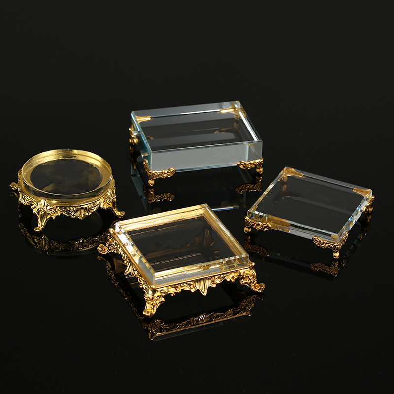 【Fast shipping】amulet display stand Pyramid Small Ornament Base Crystal ...