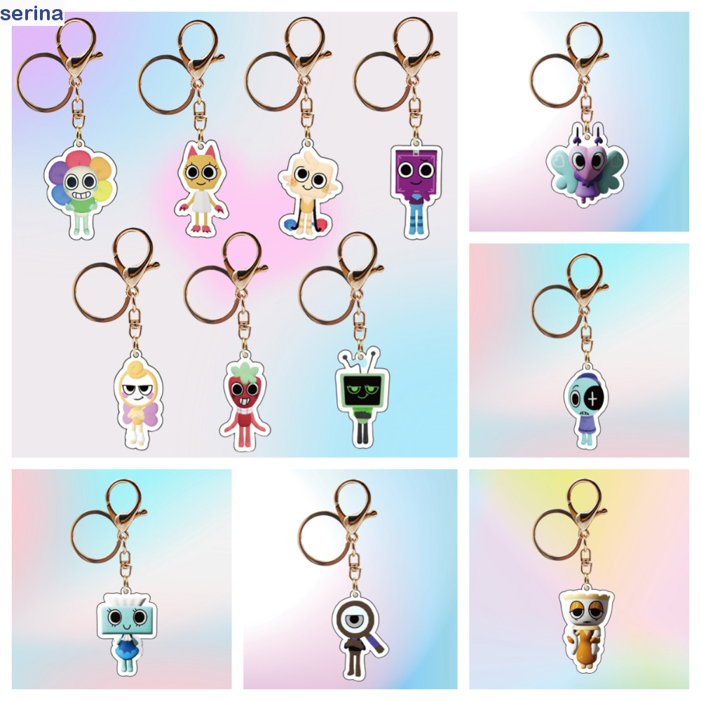 SERINA Game Dandy's World Keychain, Shelly Pebble Dandys World Pendant ...