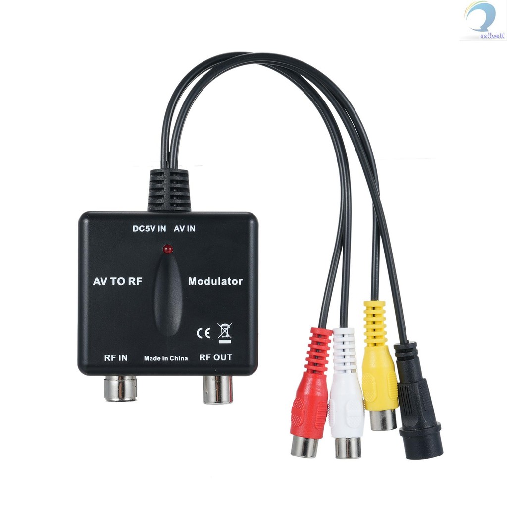 Mini RF Modulator AV To RF Modulator Output NTSC CH3 Channels PLL ...