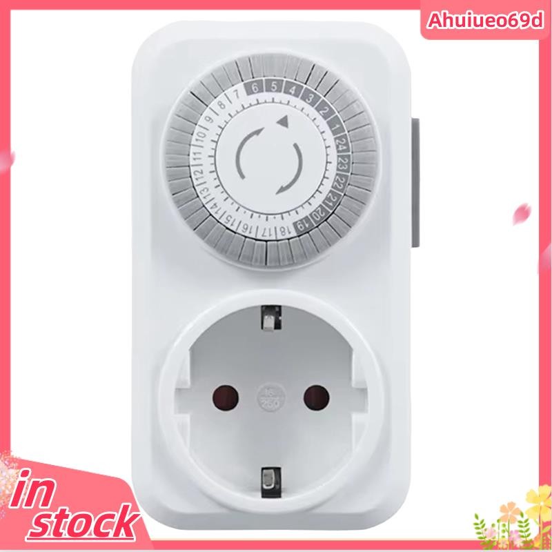 Timing Socket 24-Hours Cycle Switch Mechanical Timer Automatic Shutdown with Overload Protection ...