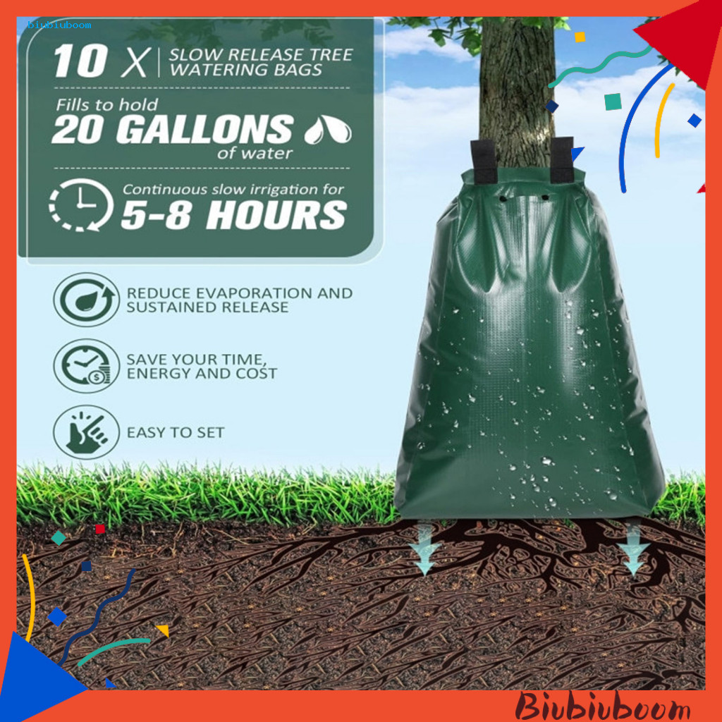 BIU_ Pvc Tree Watering Bag 20 Gallons Watering Bag for Trees 20 Gallon ...