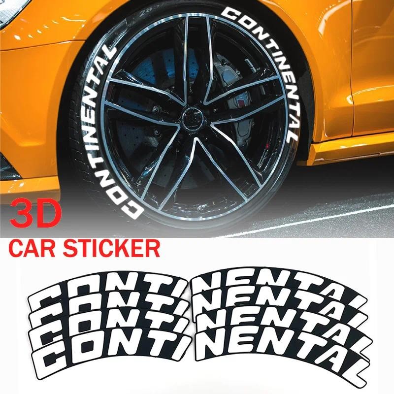 Rubber Letters Tire Sticker Car Tire Wheel Sticker Universal 3D Logo ...