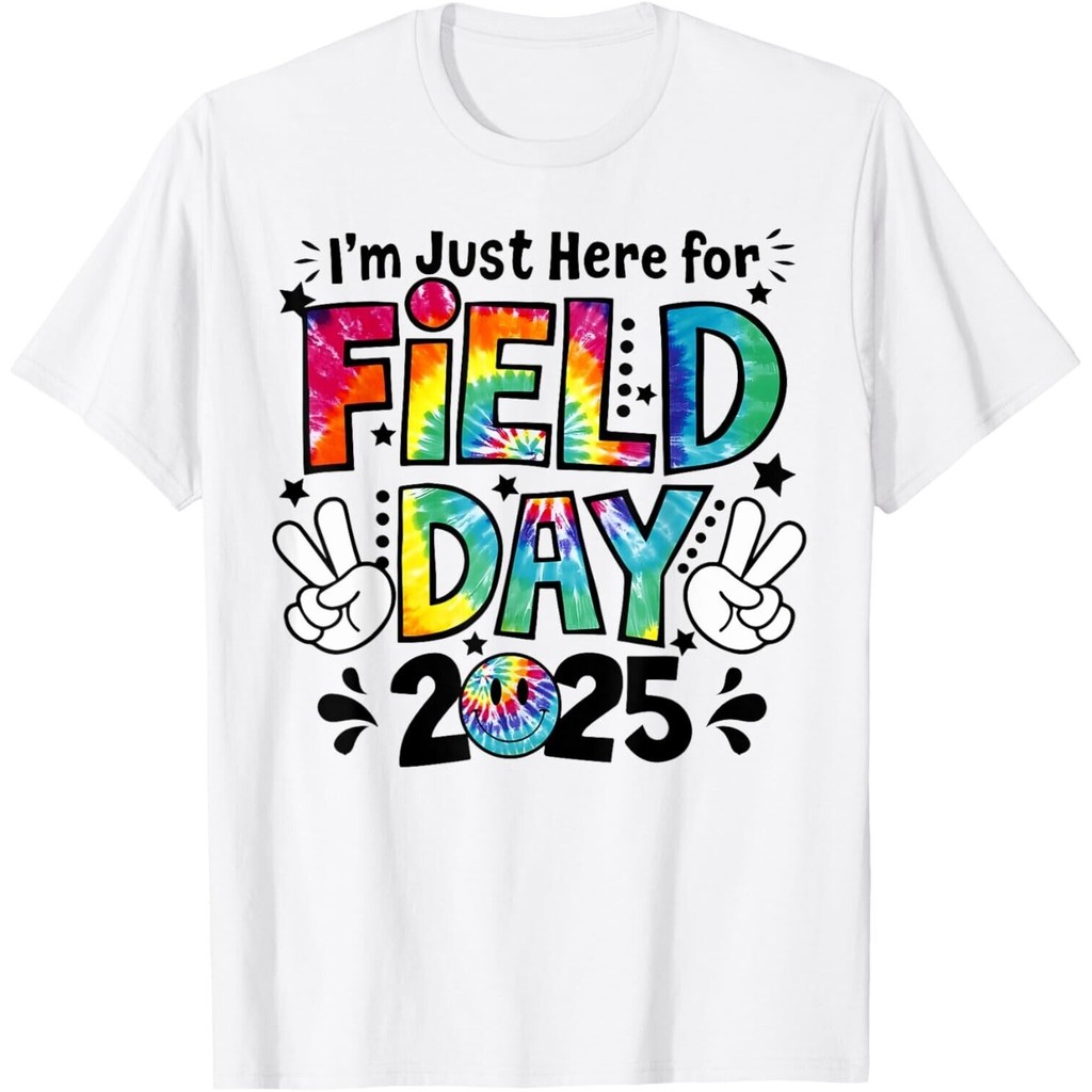 Tie Dye Just Here For Field Day 2025 Peace Sign Teacher | Shopee Singapore