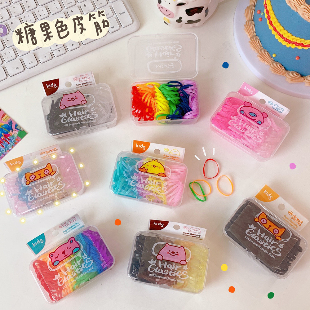 Little Sister Recommend#Japanese Style Rubber Bands Boxed Cute Candy ...