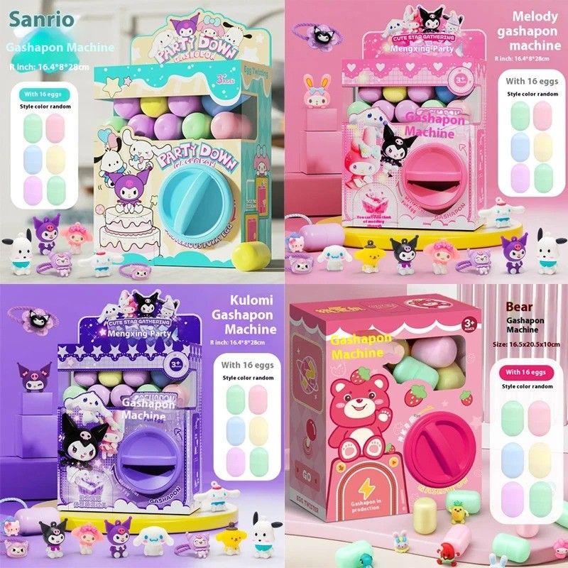 Sanrio Children Cartoon Kuromi KT Twisting Egg Machine Mini Doll ...