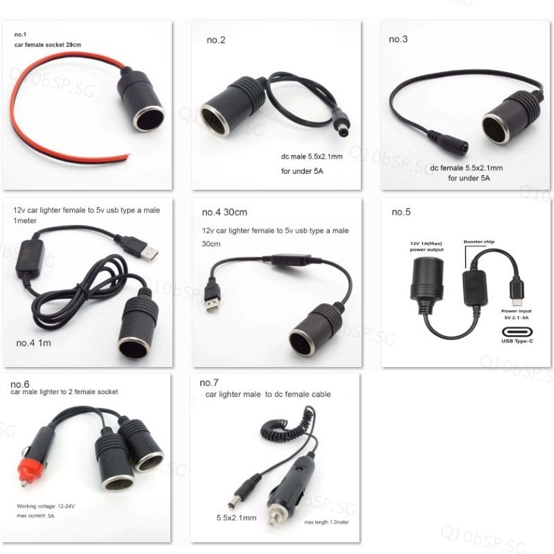 5v connector Lighter socket charger adapter 12v DC dual car Lighter ...