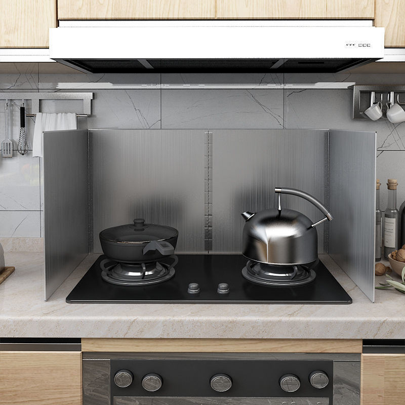 🔥SG STOCK🔥 Stainless Steel Kitchen Oil Baffle Oil-Proof Splash-Proof ...