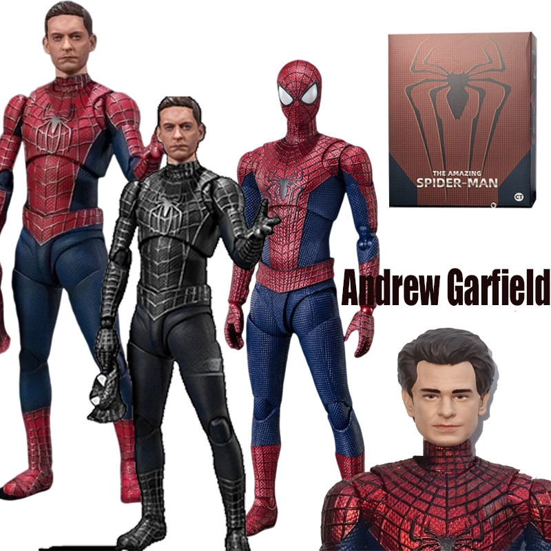 CT SHF Spiderman Andrew Garfield Tobey Maguire Black Suit Ver. Spider ...