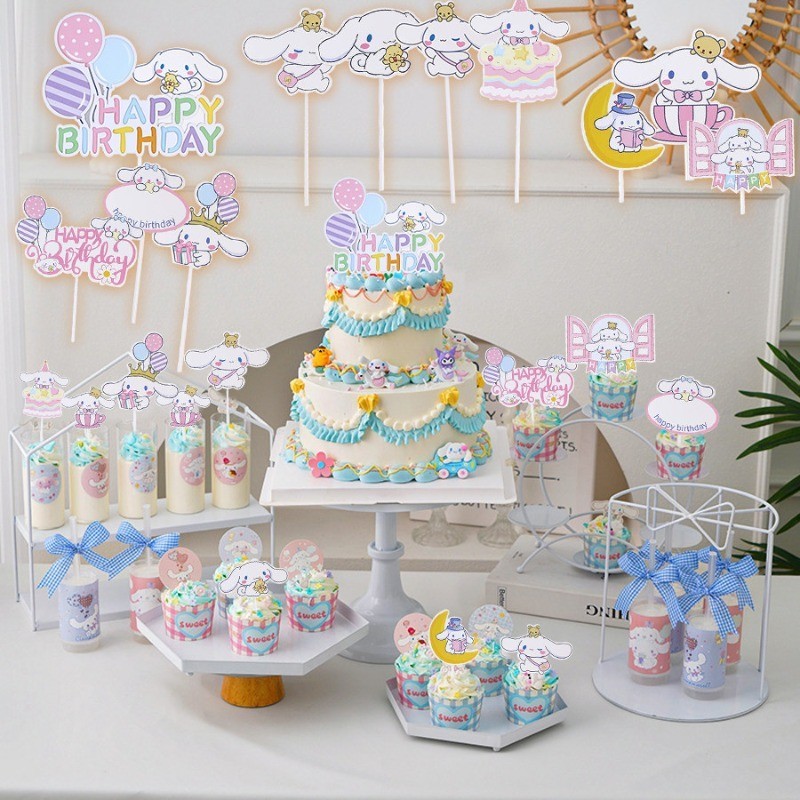 10 Pcs Cinnamoroll Cake Topper and Cupcake Toppers Set, Cinnamoroll ...